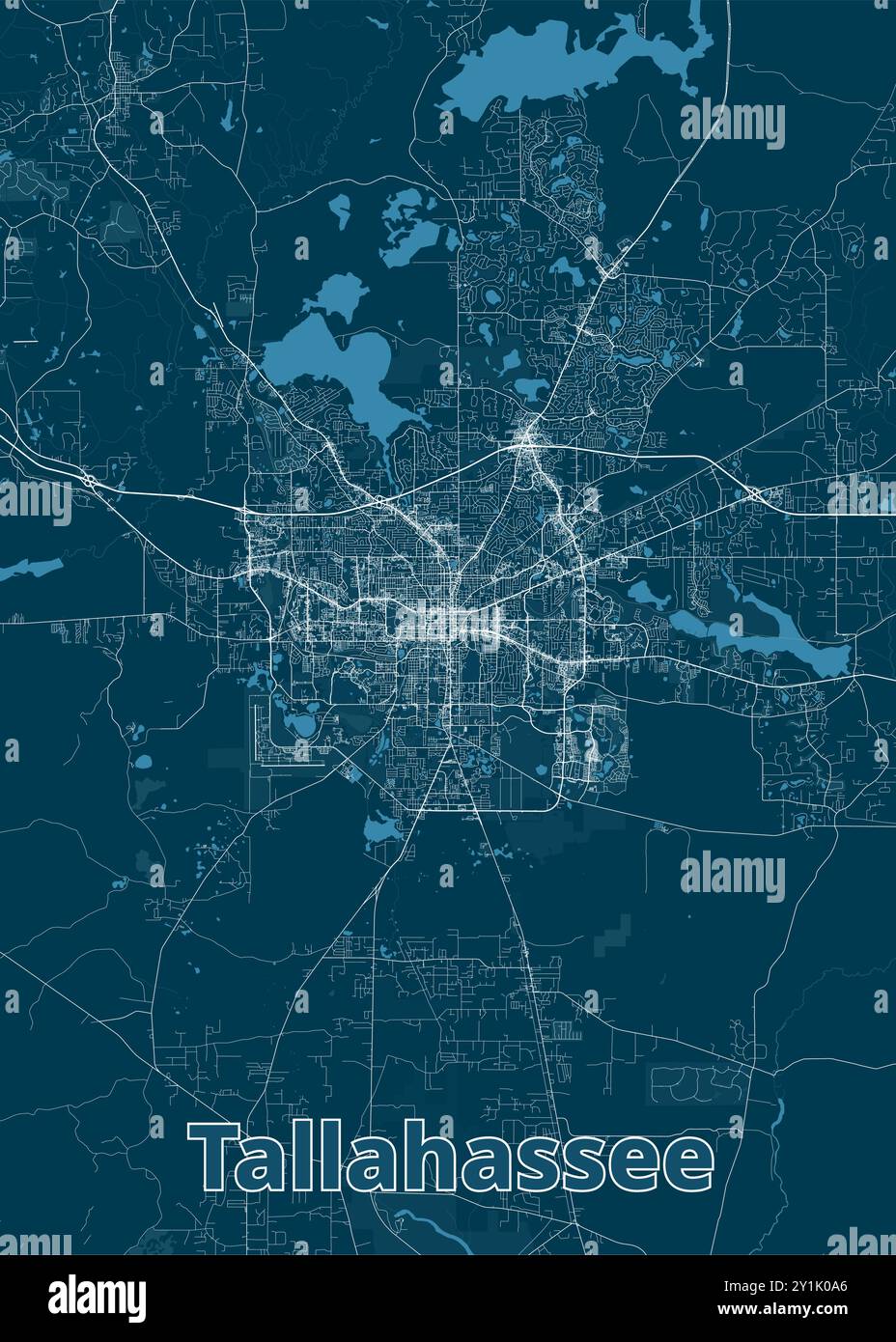 Tallahassee florida street map hi-res stock photography and images - Alamy