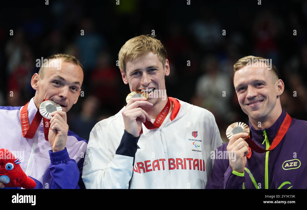 Great Britain's Stephen Clegg with his gold medal, Neutral Paralympic ...