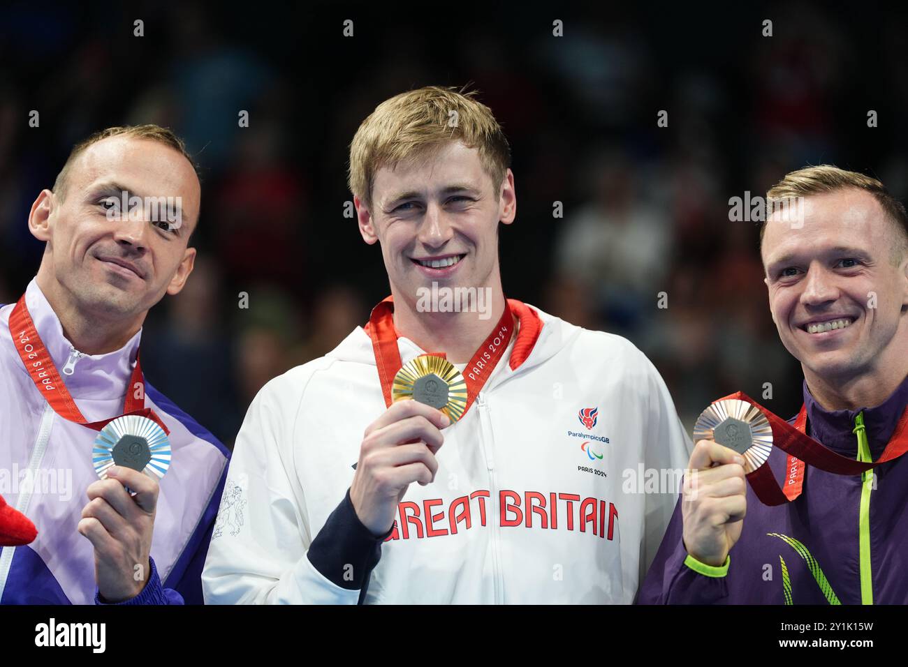 Great Britain's Stephen Clegg with his gold medal, Neutral Paralympic ...