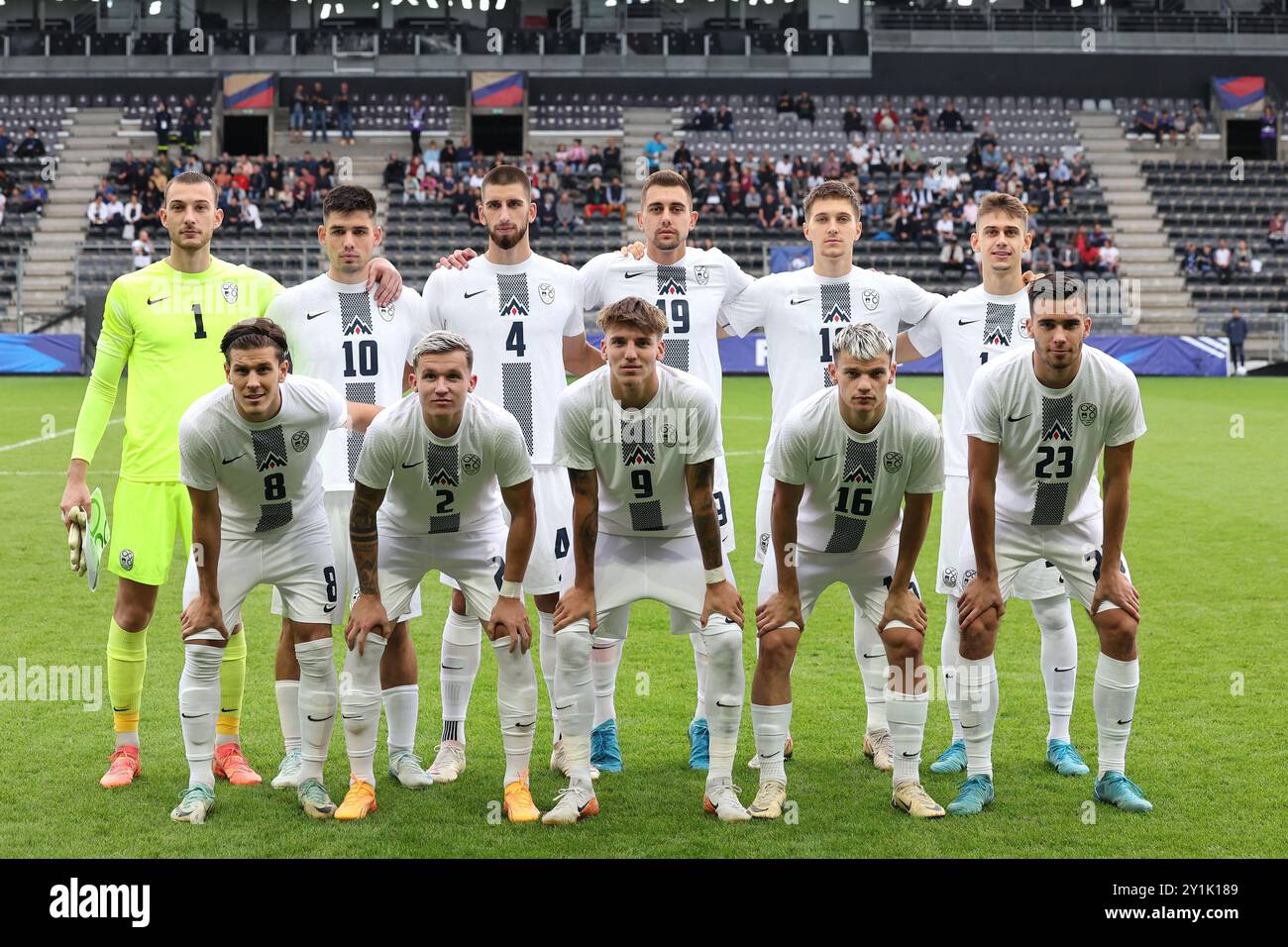 Team of Slovenia during the UEFA Under 21 Championship 2025, Qualifying ...