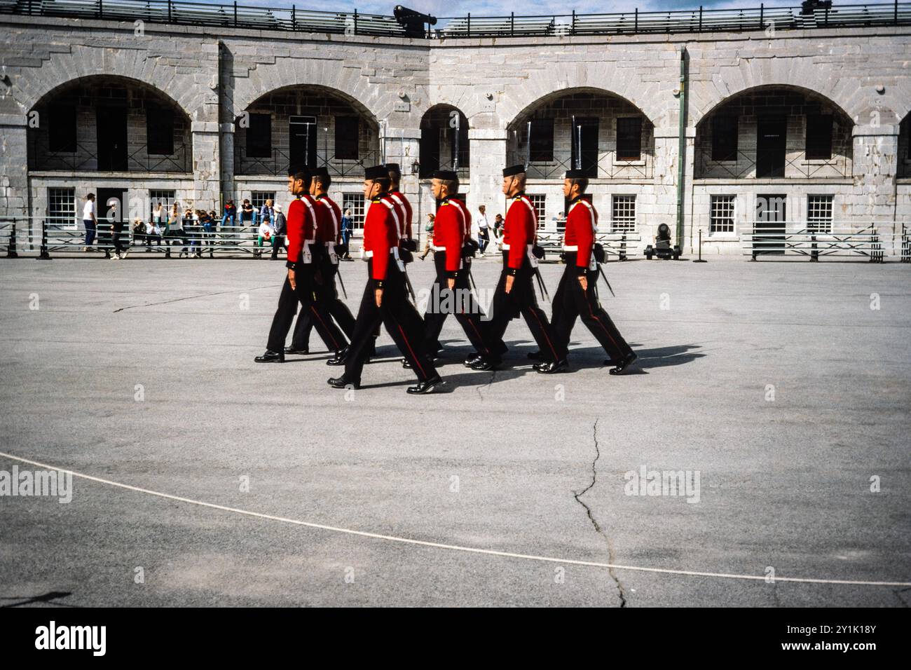 A vintage photographic slide military guards marching on duty Stock ...