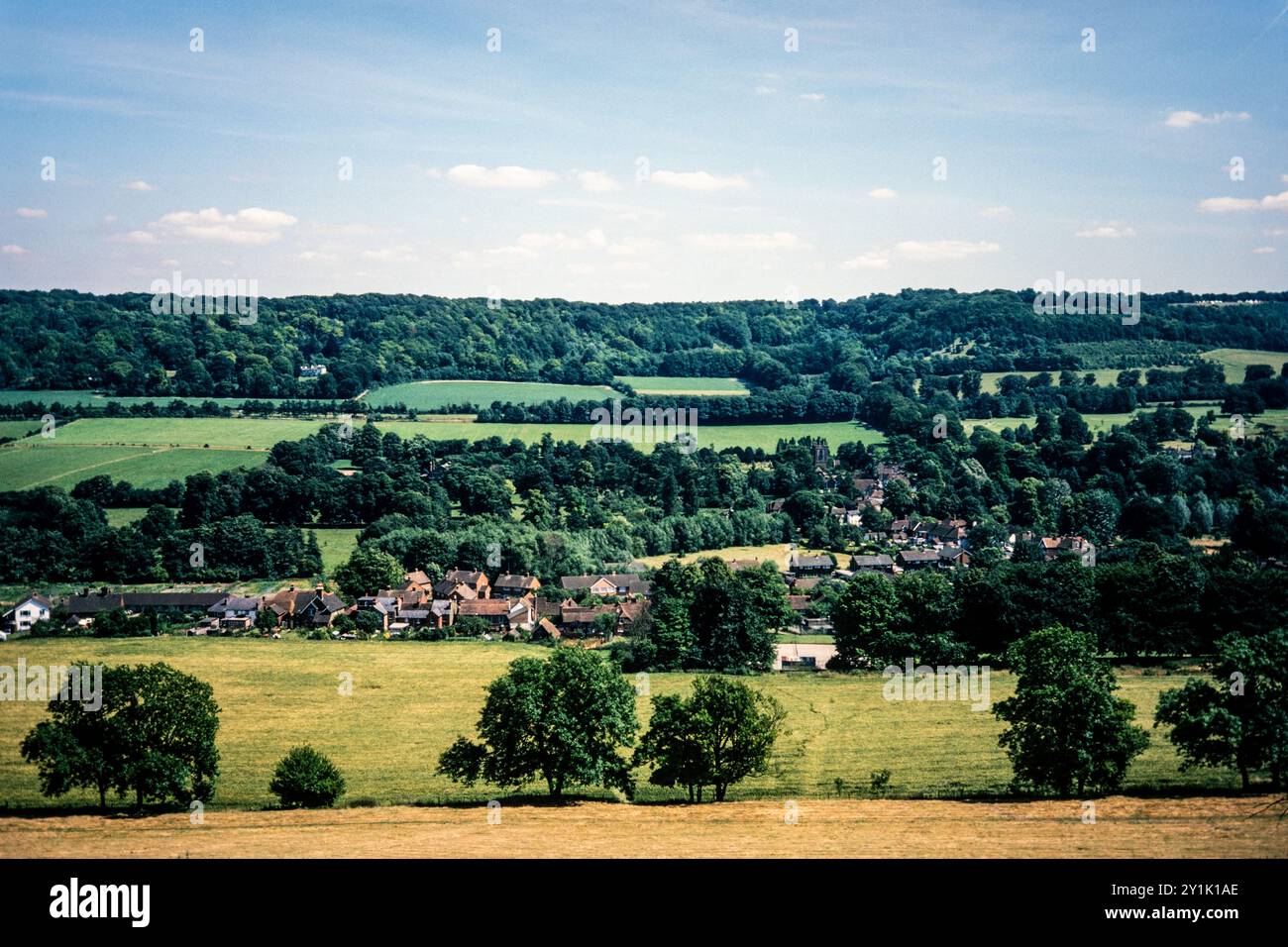 A vintage photographic slide the English countryside Stock Photo - Alamy