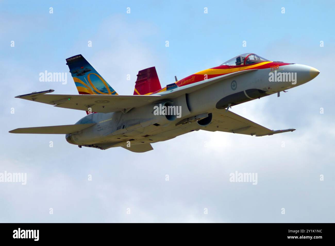 The demonstration jet, a Royal Canadian Air Force (RCAF) CF-18 Hornet ...