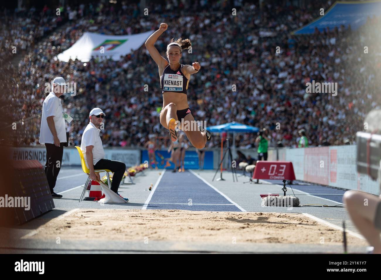 Berlin, Germany. 01rd Sep, 2024. Athletics, Meeting, ISTAF: Long Jump Women: KIENAST Lucie in ...