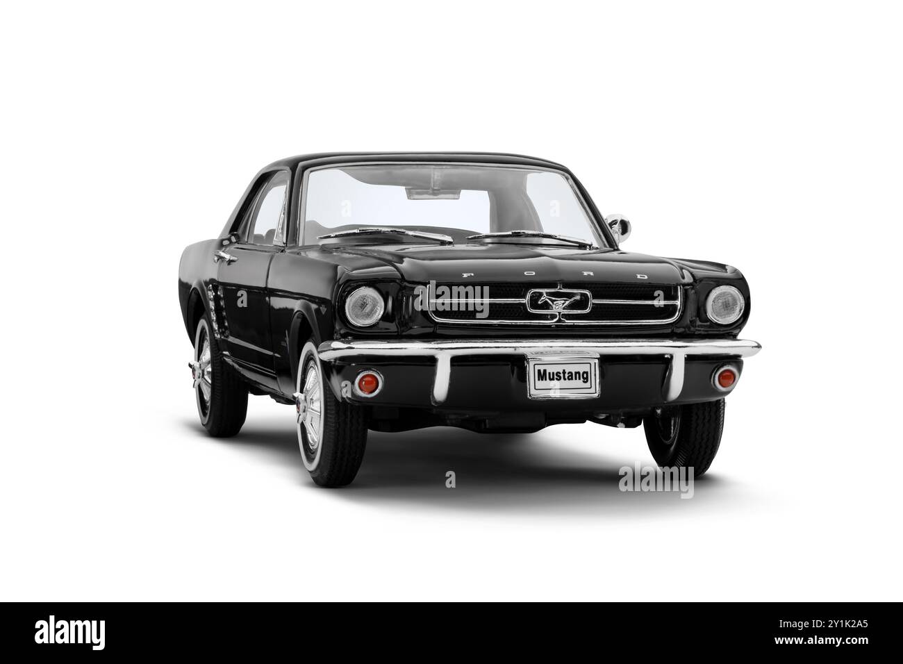 Izmir, Turkey - Jun 4 2024: Front and slight right side view of a black ...