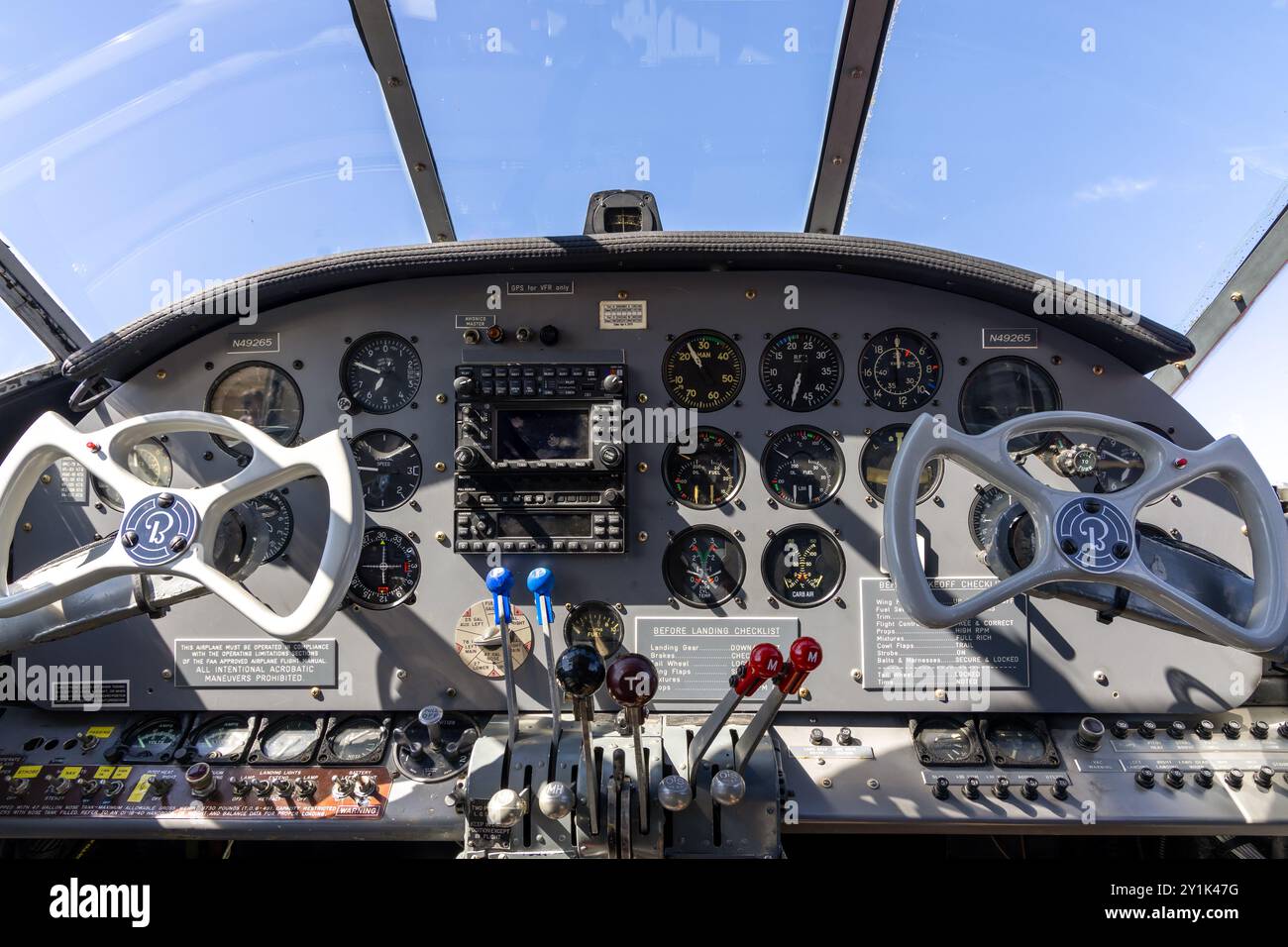 Old aircraft cabin with a panel Stock Photo - Alamy