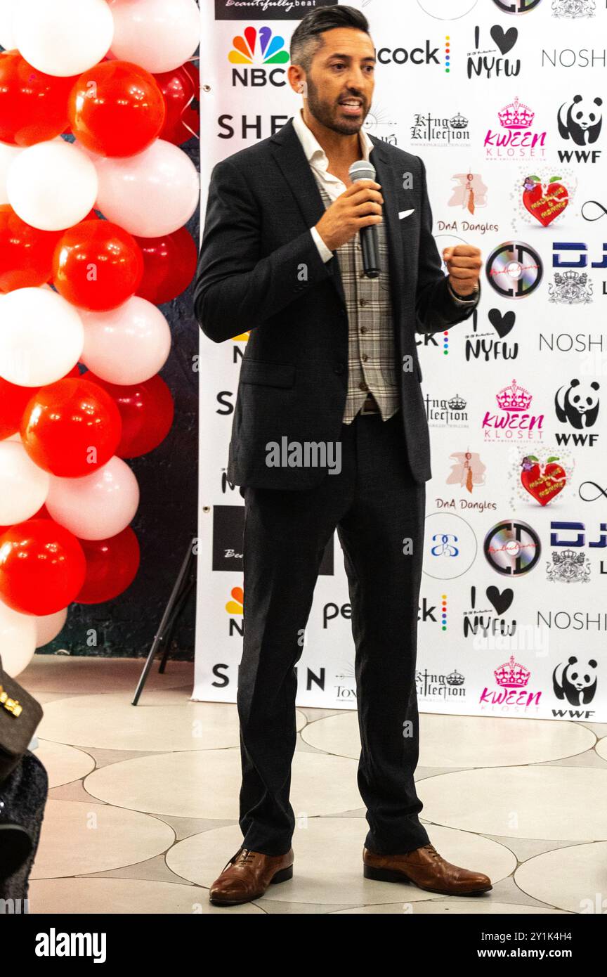 New York, NY, USA. 6th Sep, 2024. Gabriel Cornejo, co-emcee. CDCD Productions x Alura ...