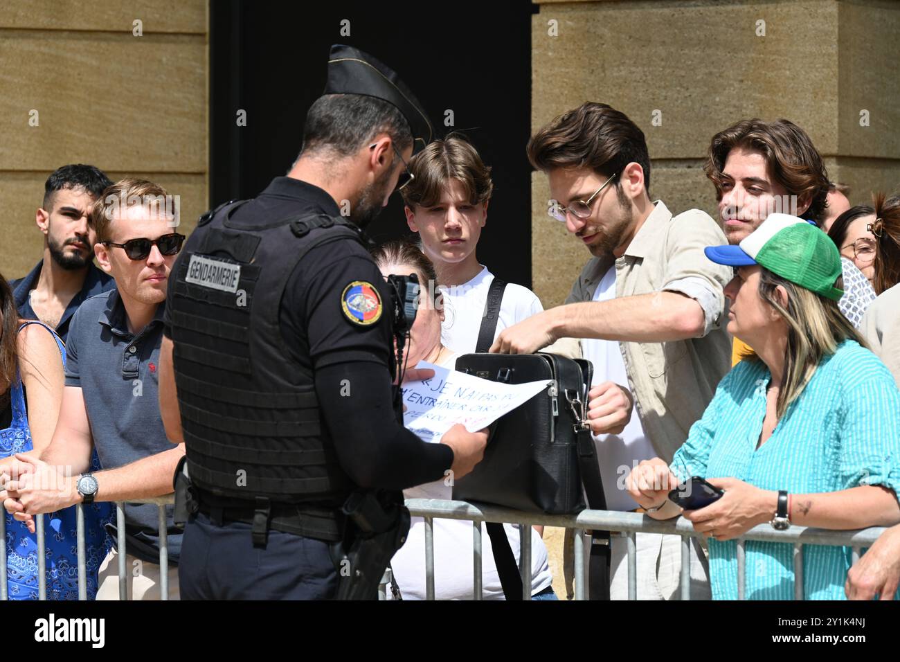 Police france frisk hi-res stock photography and images - Alamy