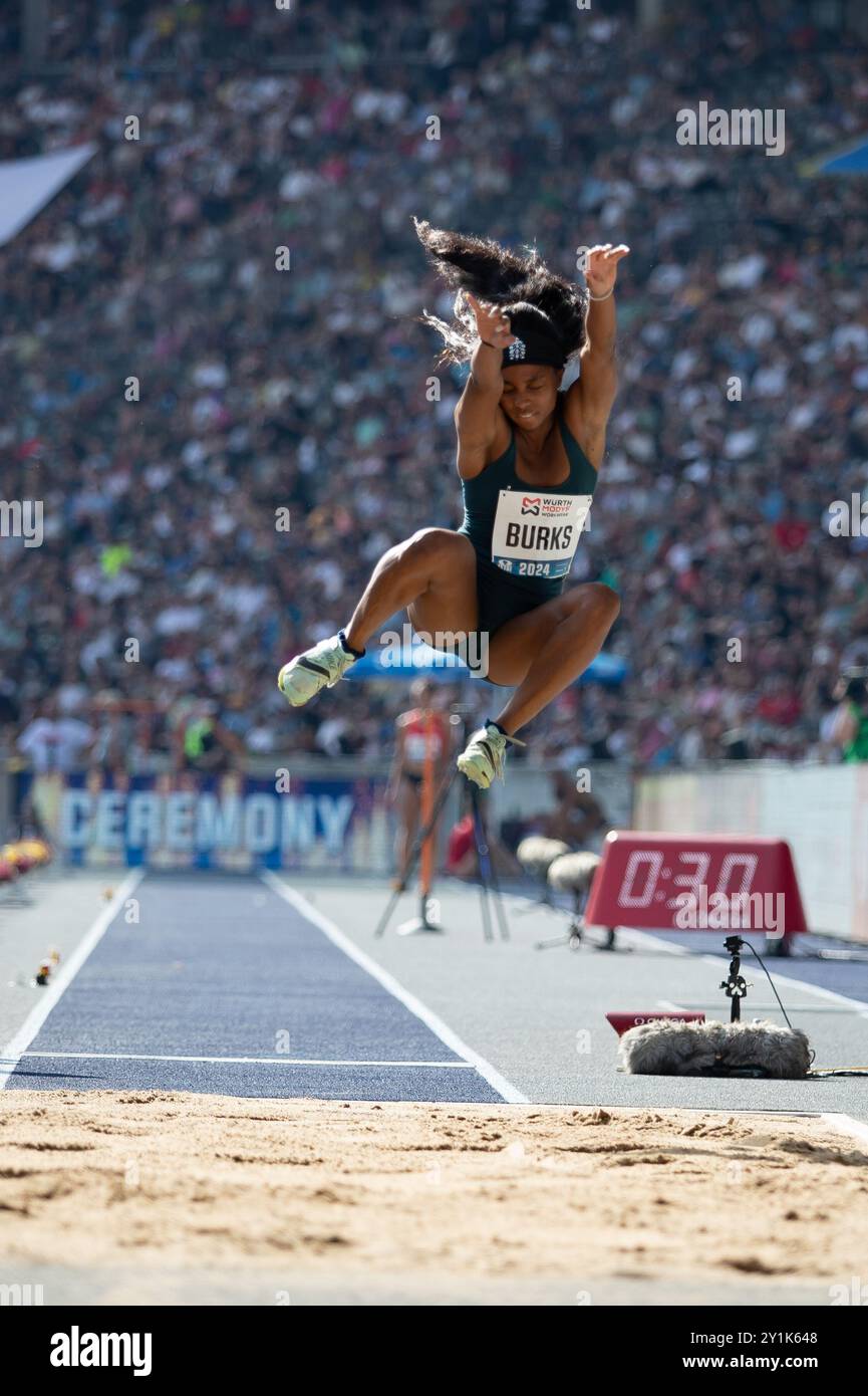 Berlin, Germany. 01rd Sep, 2024. Athletics, Meeting, ISTAF: Long Jump Women: Burks Quanesha ...