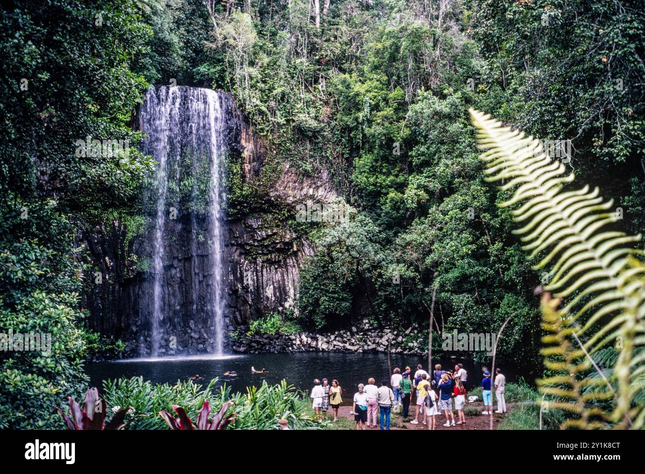 A vintage photographic slide of a waterfall Stock Photo - Alamy