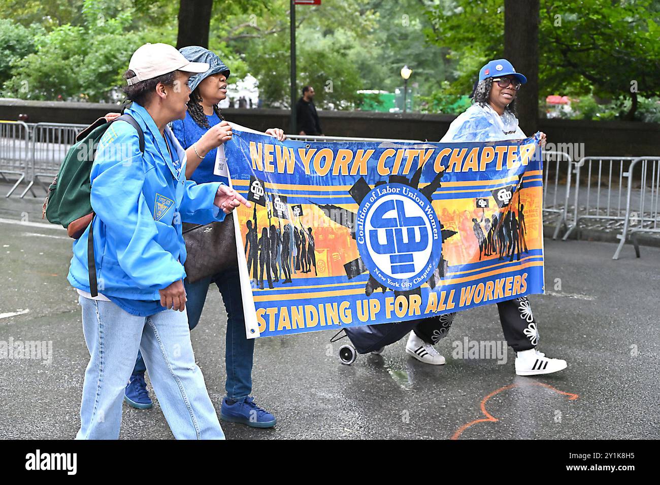 Marchers attend the 2024 New York City Labor Day Parade on September 7 ...