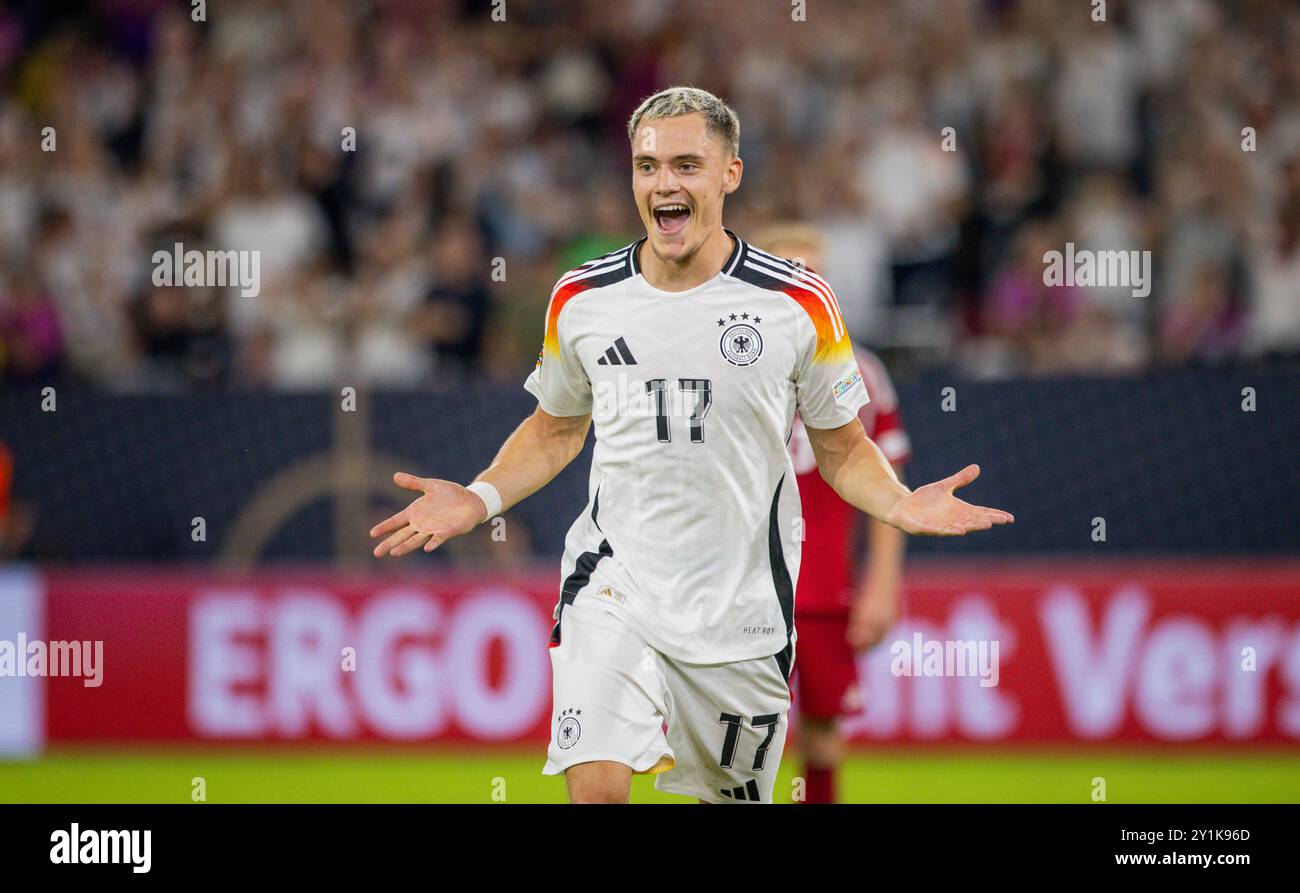 Duesseldorf, Germany. 07th Sep 2024. Goal celebration: Florian Wirtz ...