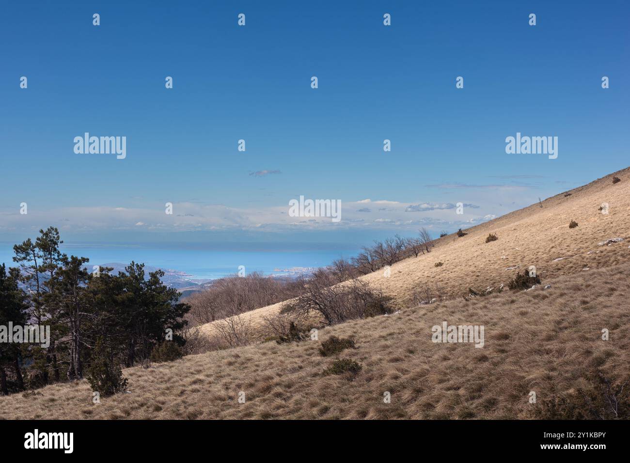 The peak of Slavnik in the spring season, Slovenia Stock Photo - Alamy