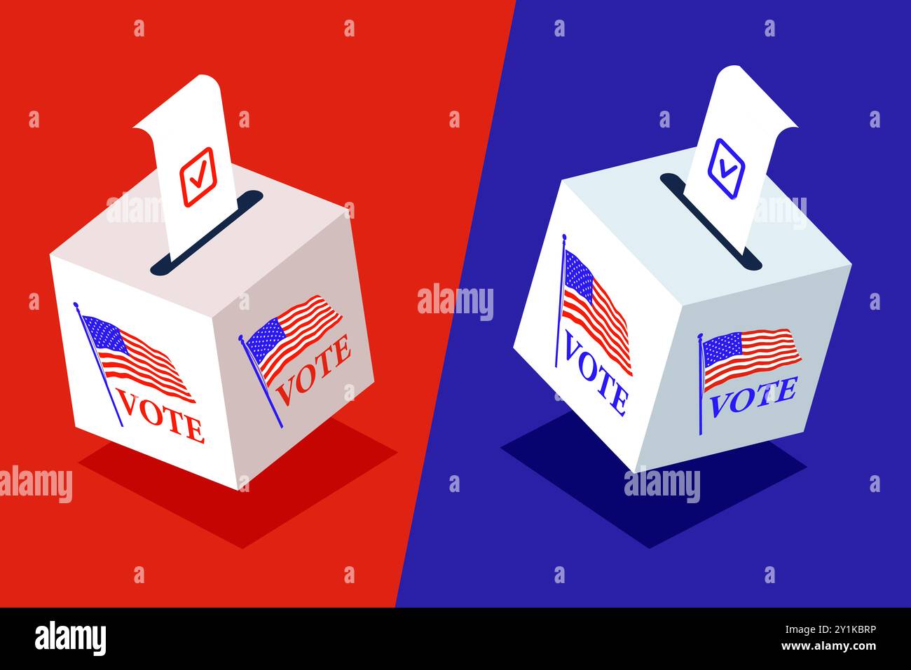 Counting of votes in the US presidential elections illustration ...