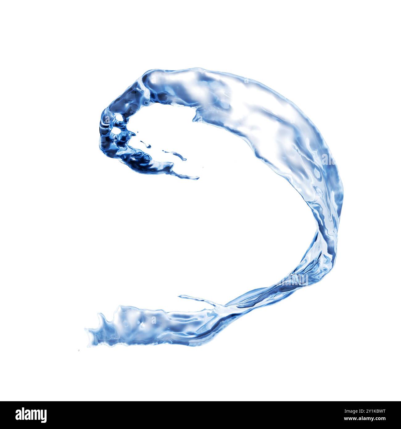 Splashing water flows in a spiral. Twisted water splash Stock Photo - Alamy