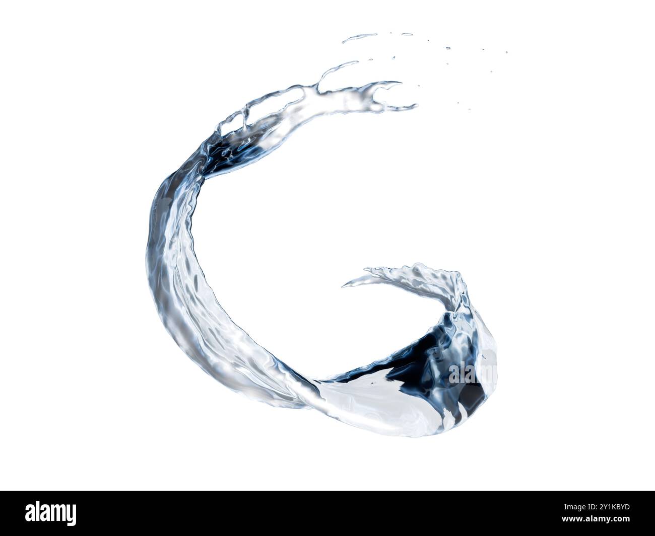 Splashing water flows in a spiral. Twisted water splash Stock Photo - Alamy