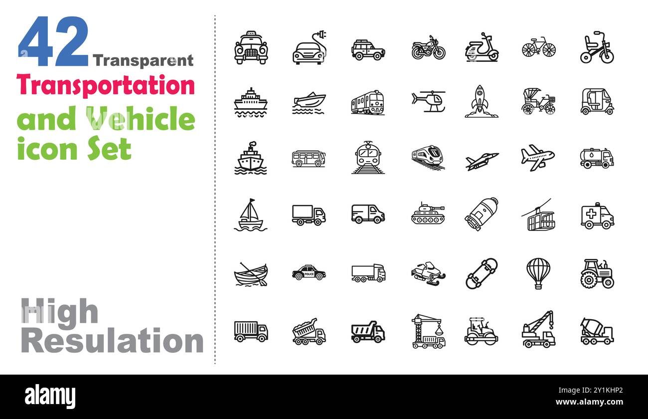 Comprehensive Collection of One Line Transportation Icons pack eps ...