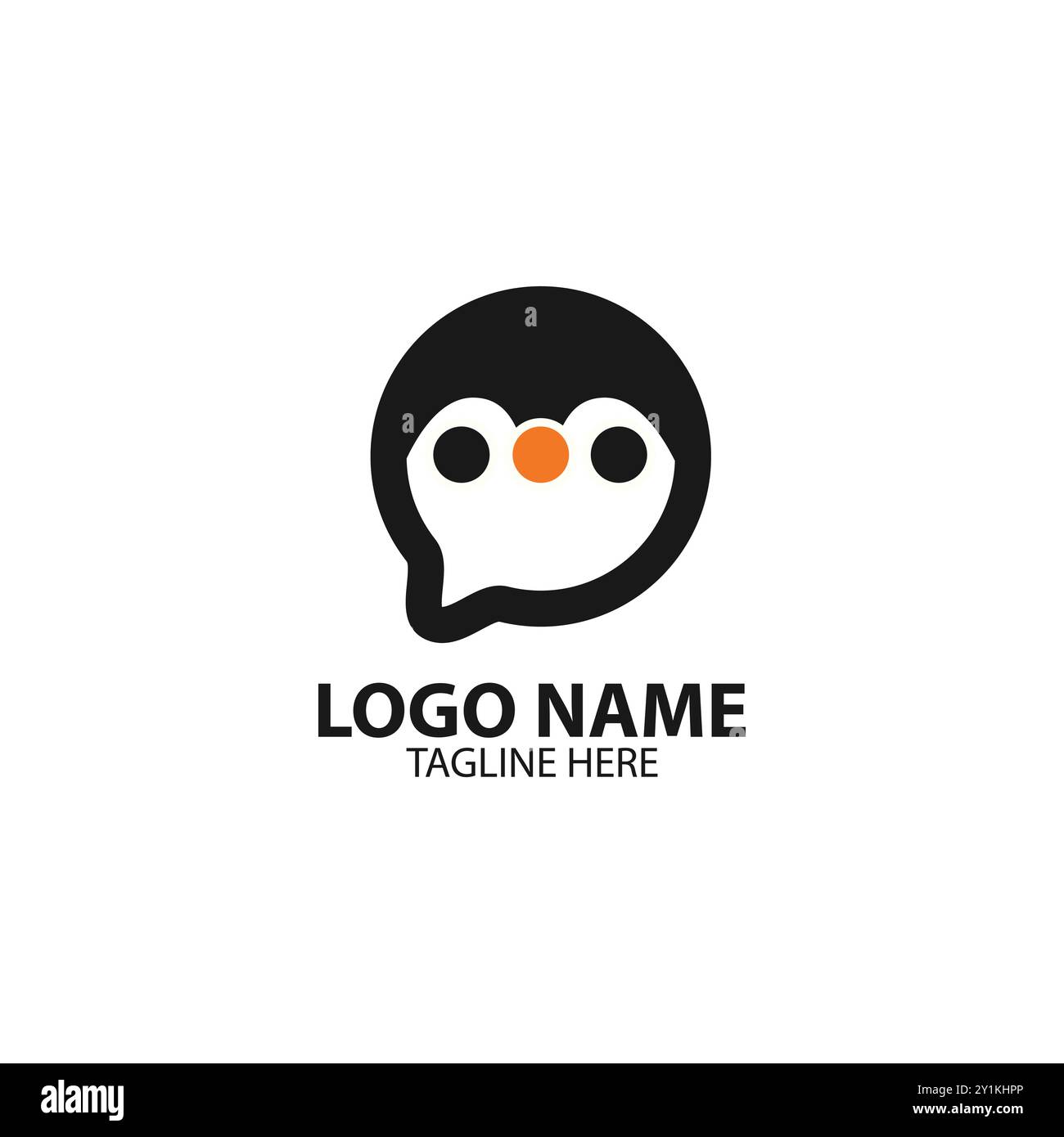 penguin talk logo design vector Stock Vector Image & Art - Alamy