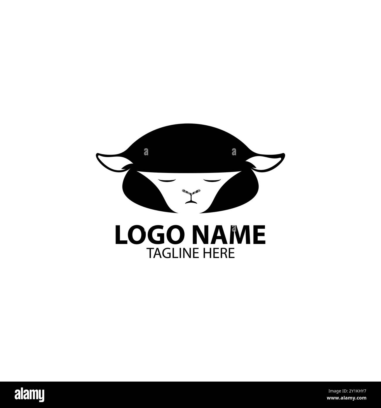 sheep's head logo design vector Stock Vector Image & Art - Alamy