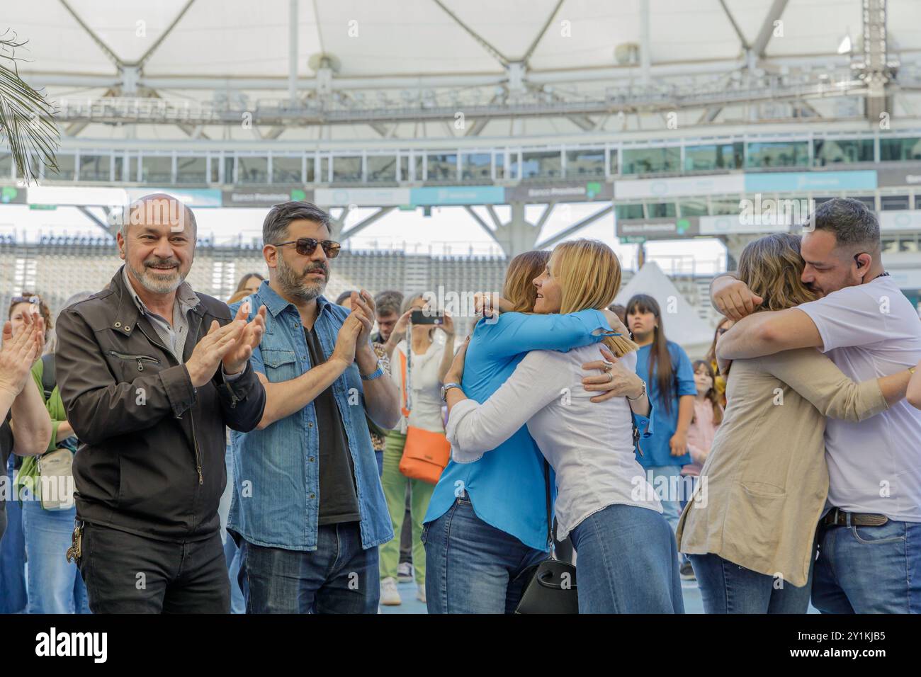 La Plata, Buenos Aires, Argentina; September 7th 2024: Functionaries ...
