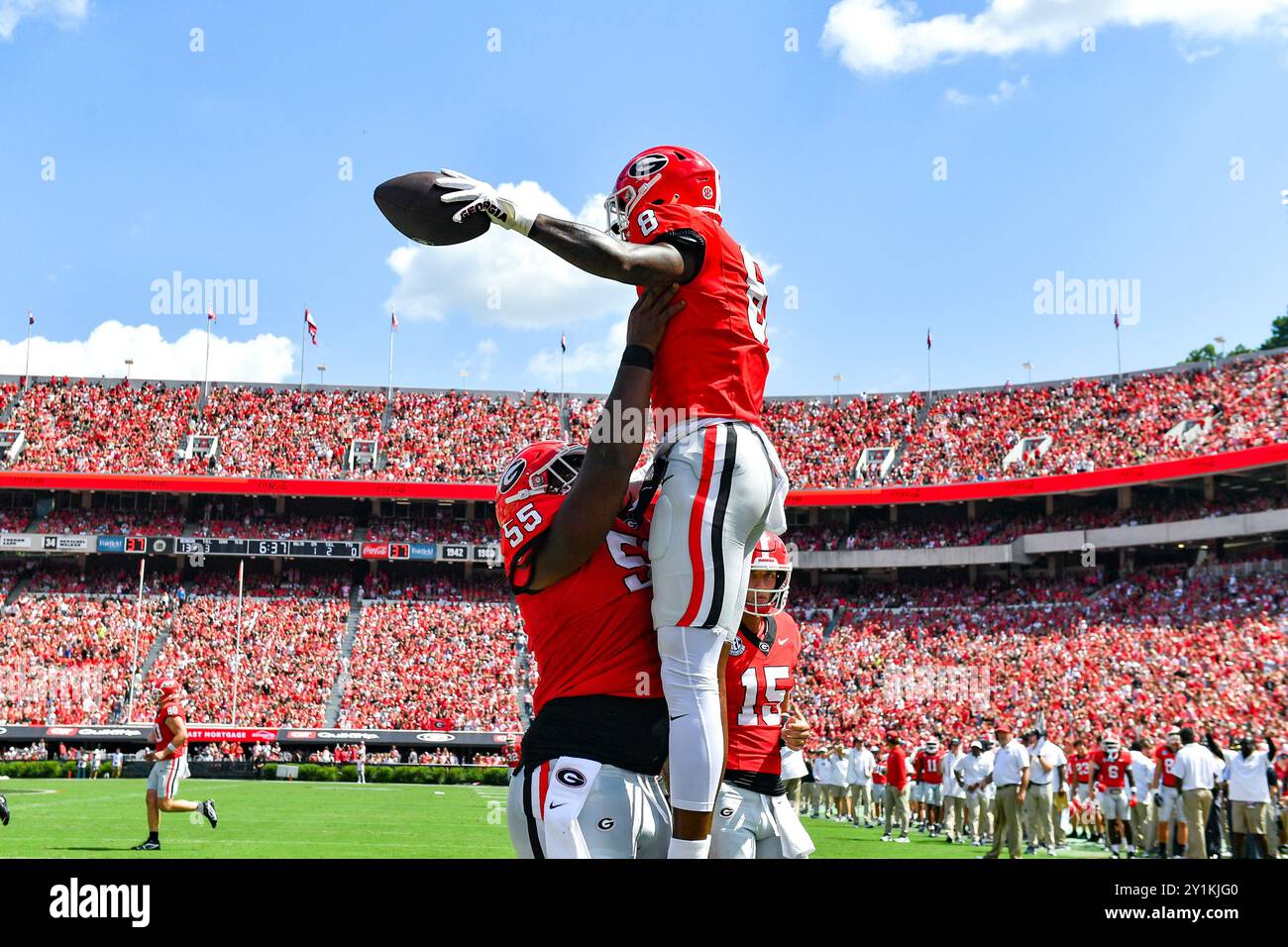 ATHENS, GA – SEPTEMBER 07: Georgia offensive lineman Jared Wilson (55 ...