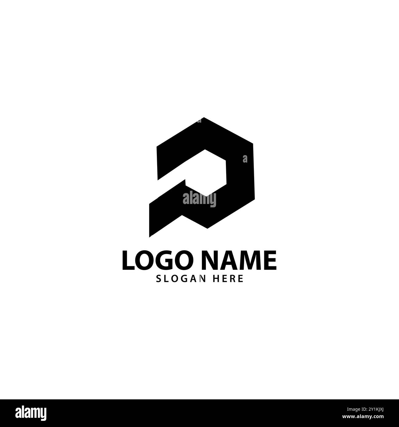 Hexagon corporate mark Black and White Stock Photos & Images - Alamy