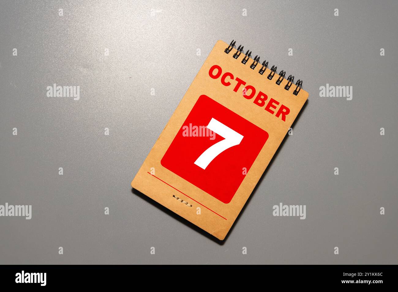 October 7 on the wooden calendar.The seventh day of the autumn month, a ...