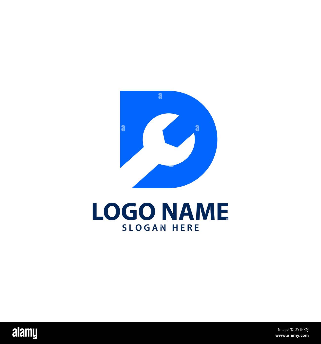 letter D crank logo design vector Stock Vector Image & Art - Alamy