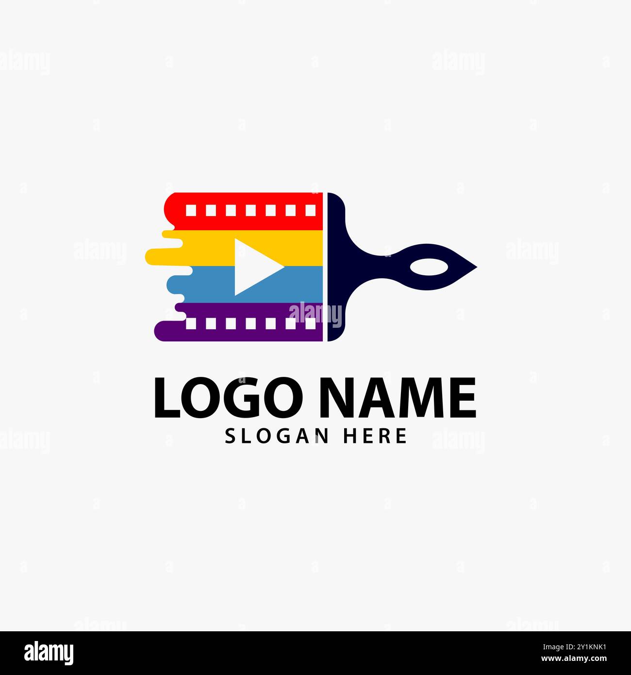 Vector tv brush logo Stock Vector Images - Alamy