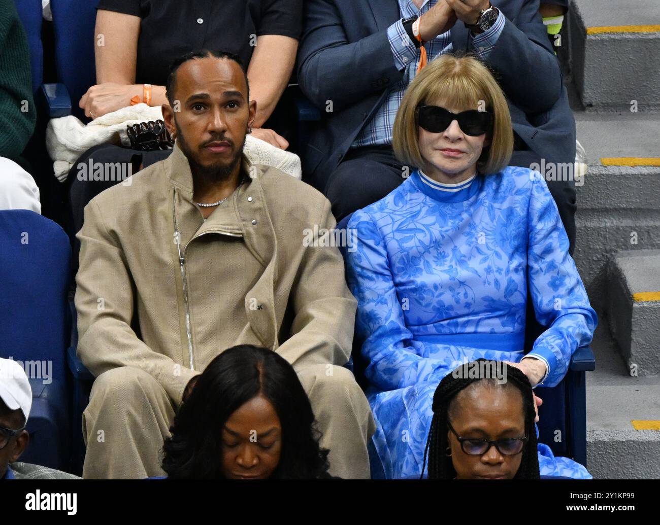 New York, United States. 07th Sep, 2024. Lewis Hamilton and Anna ...