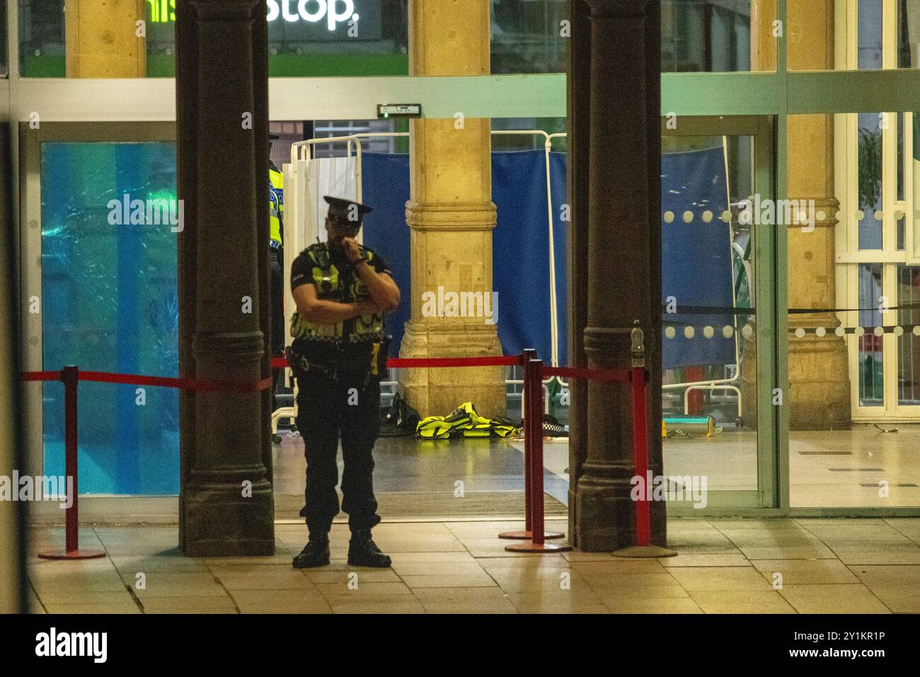 Preston, 7 September 2024. Preston Railway Station was locked down ...