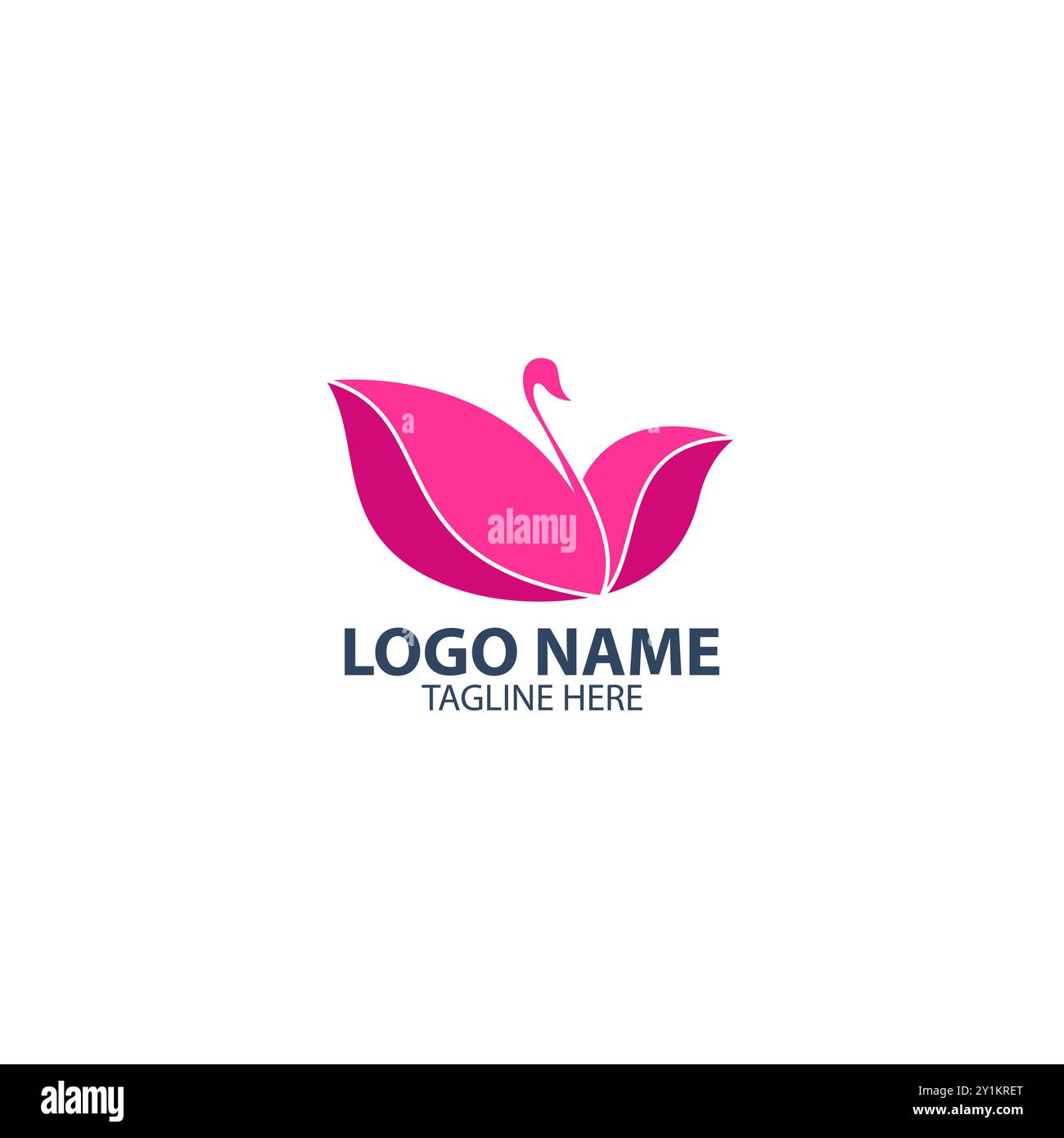 Swan logo design hi-res stock photography and images - Alamy
