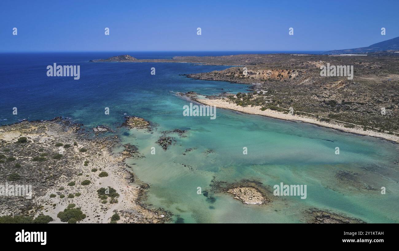 A beautiful coastline with clear waters, cliffs and a beach that ...