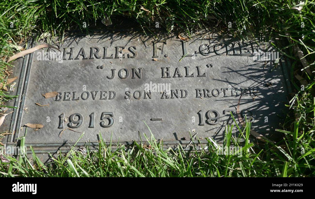 Los Angeles, California, USA 6th September 2024 Actor Jon Hall Grave ...