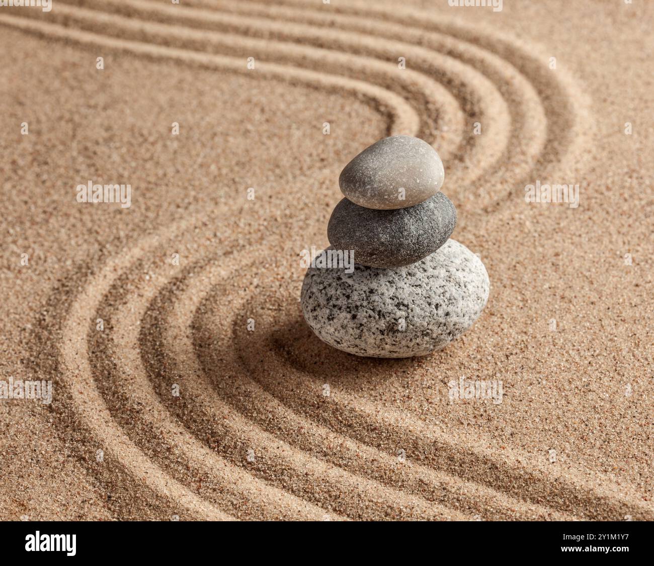Japanese Zen stone garden - relaxation, meditation, simplicity and ...