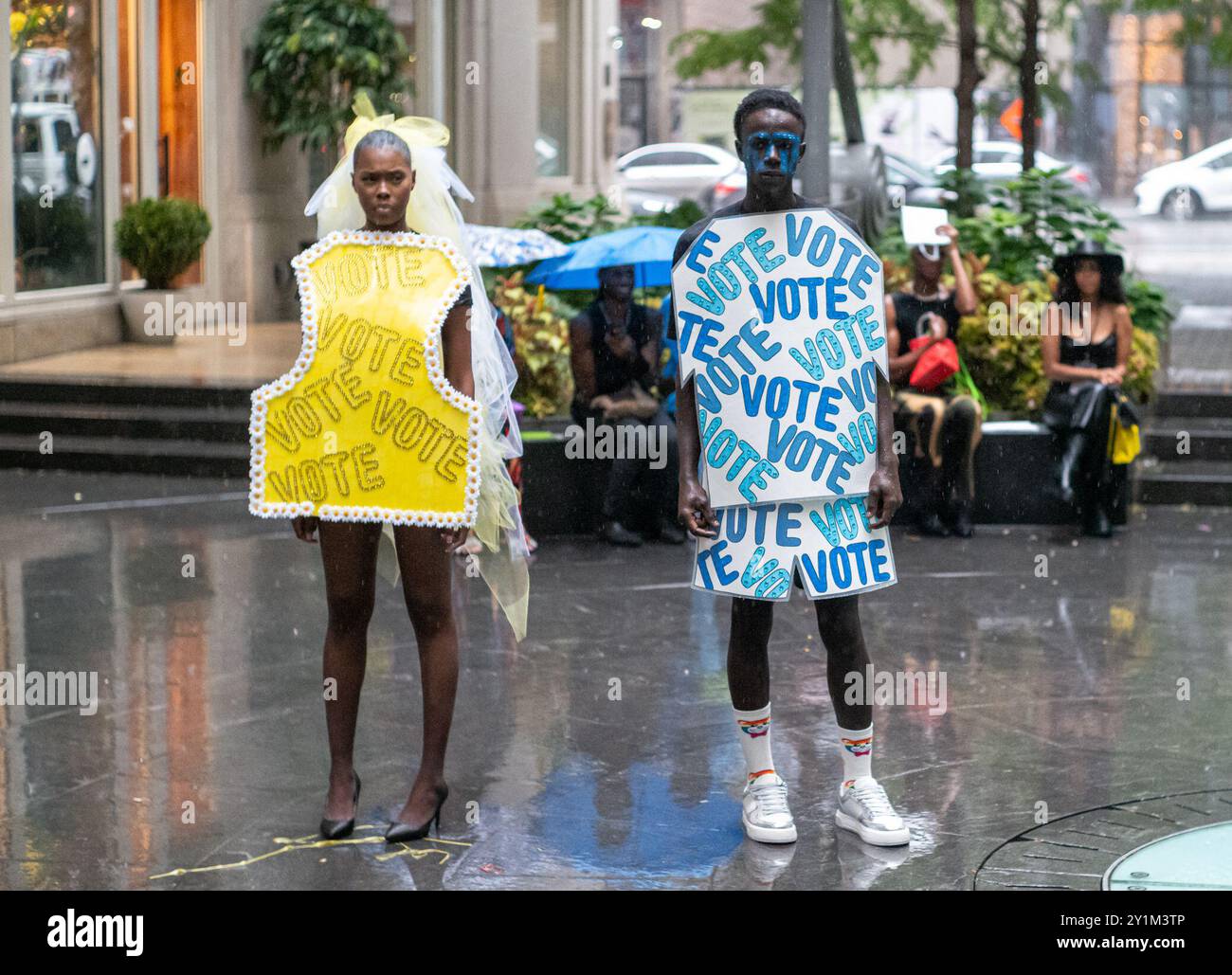New York, New York, USA. 7th Sep, 2024. Models for Jason C Peters ...