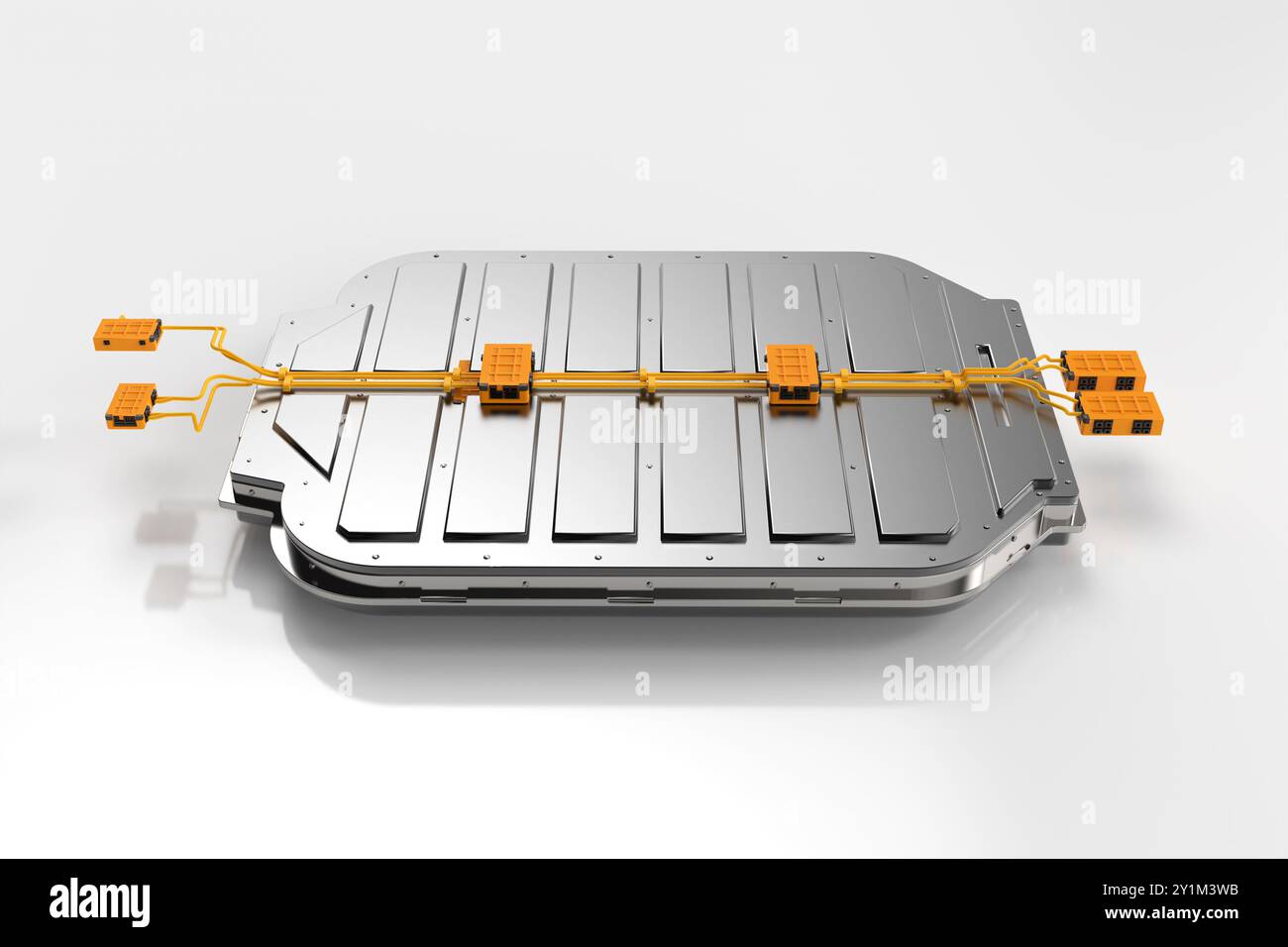 3d rendering electric vehicle battery or pack of lithium-ion pouch ...