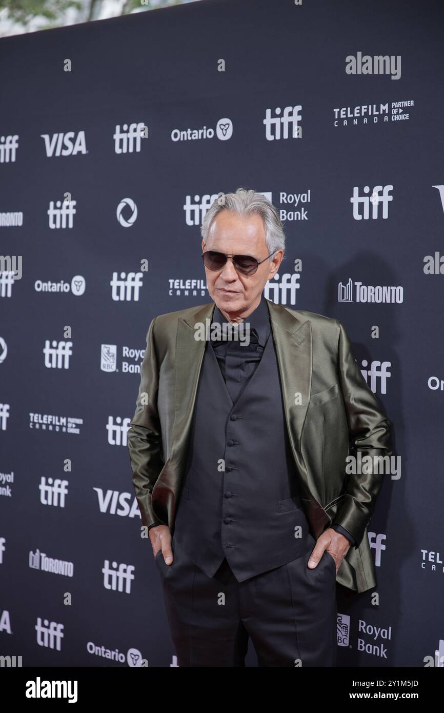 Toronto, Canada. 7th Sep 2024. Andrea Bocelli on the red carpet at the ...