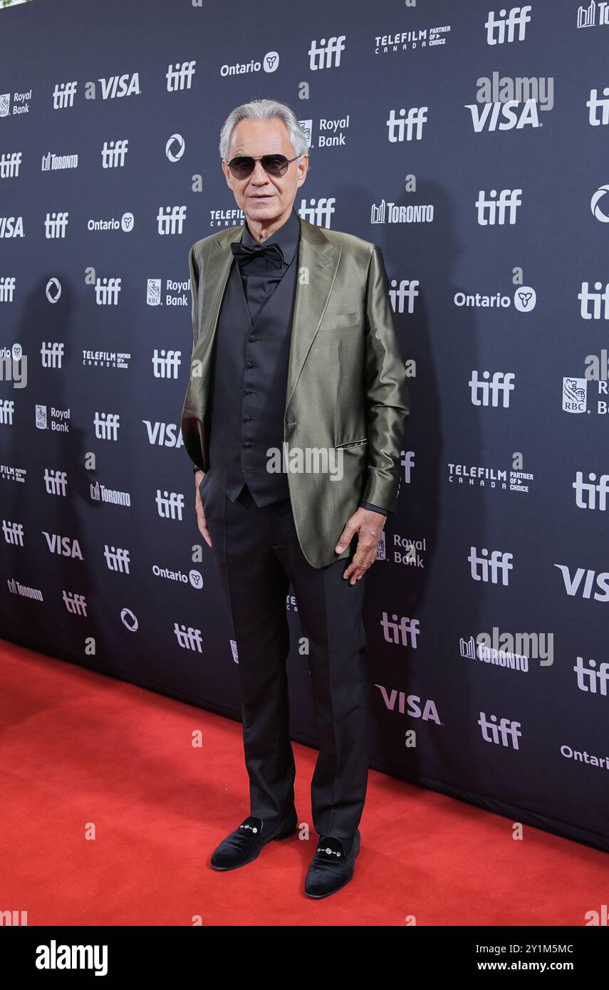 Toronto, Canada. 7th Sep 2024. Andrea Bocelli on the red carpet at the ...