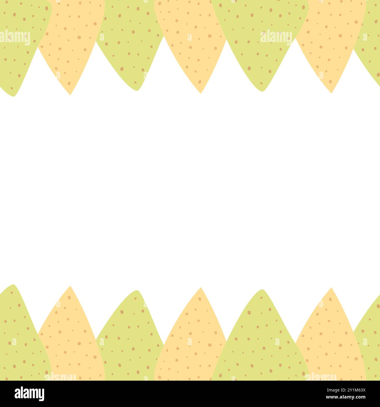 Corn and Spinach nachos in trendy soft yellow and green Top and bottom ...