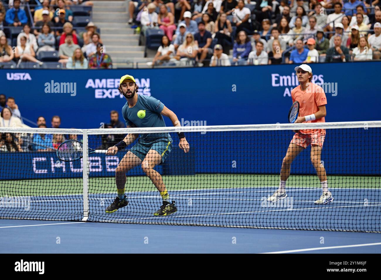 New York, USA. 7th Sep, 2024. Max Purcell (R) and Jordan Thompson ...