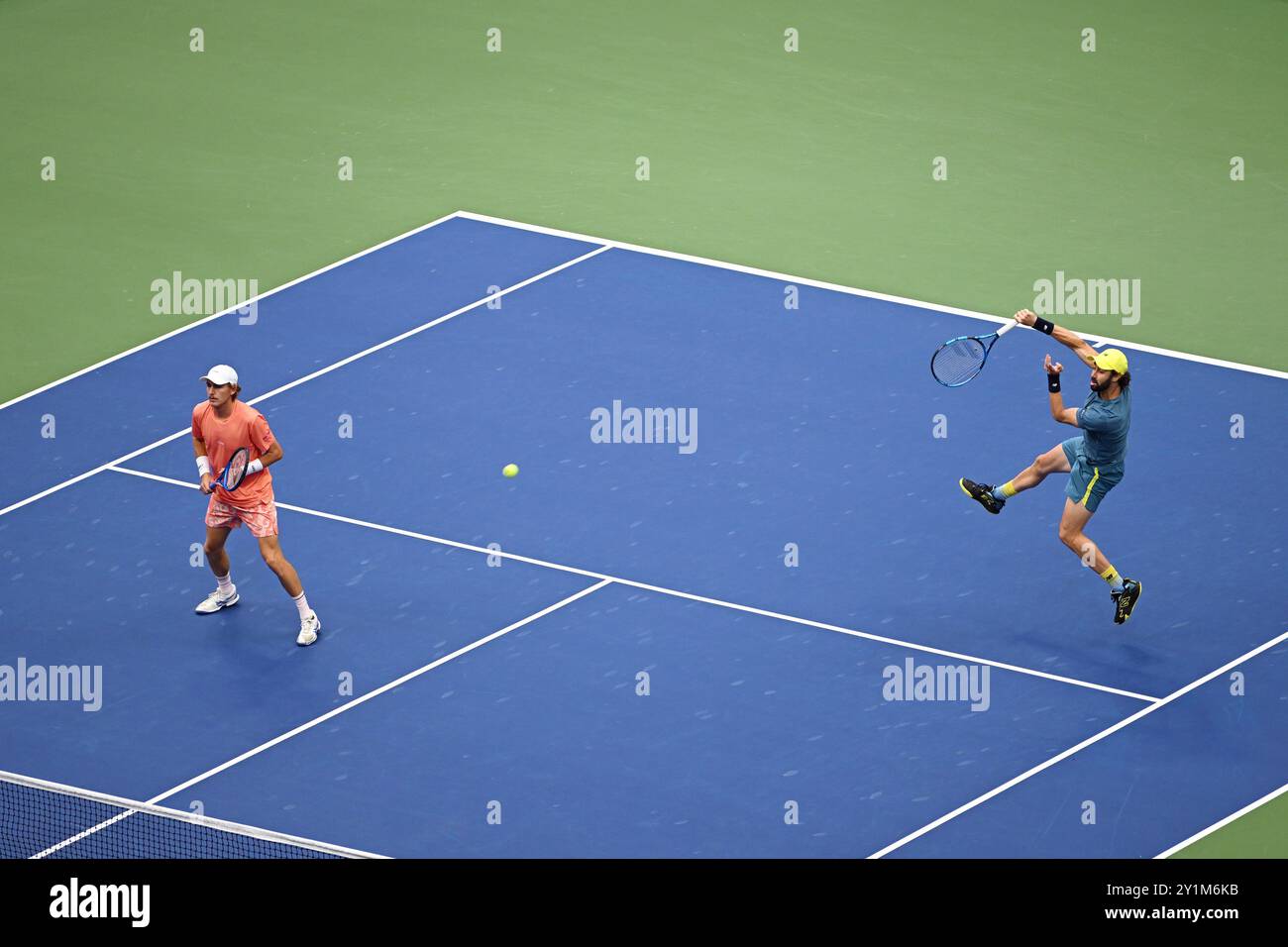 New York, USA. 7th Sep, 2024. Max Purcell (L) and Jordan Thompson ...