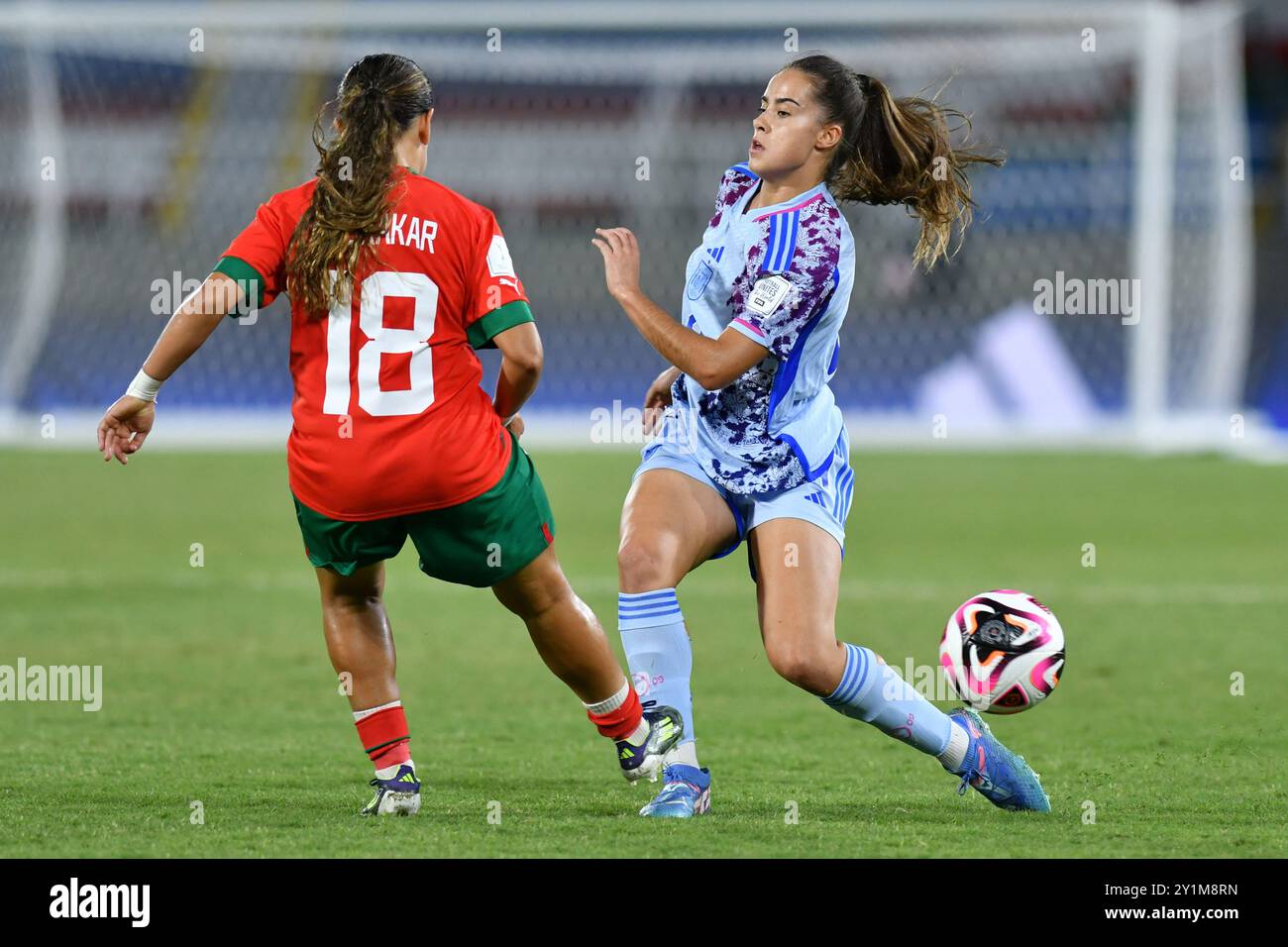 Cali, Colombia. 07th Sep, 2024. Romaissa Boukakar of Morroco battles ...