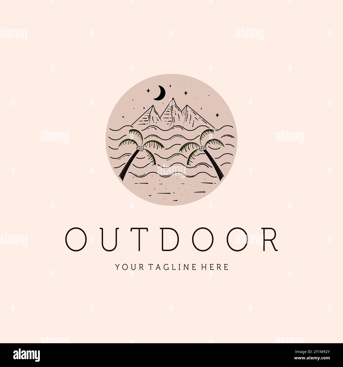 Outdoor Logo Vector Illustration Design, Mountain Outdoor Emblem Design ...