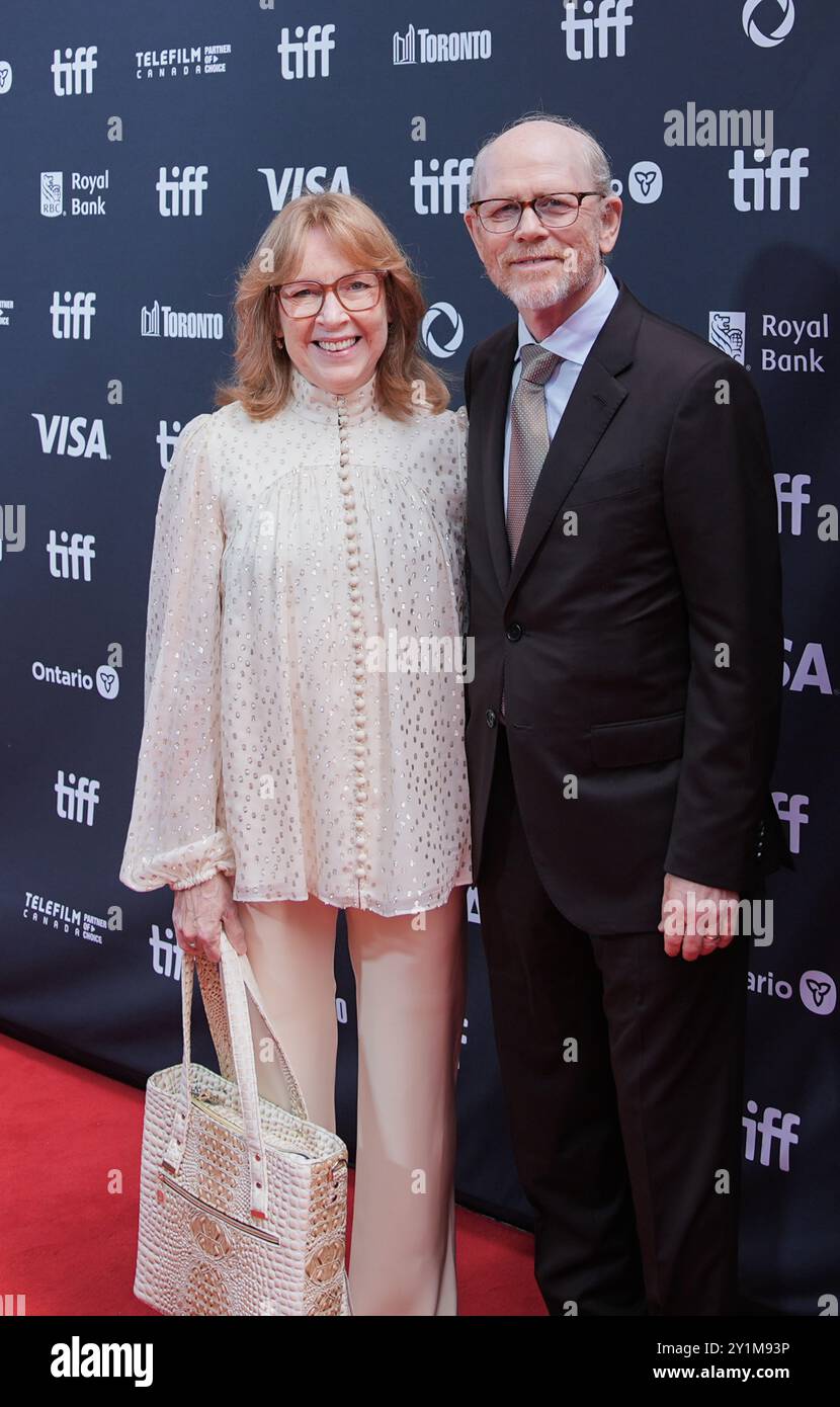 Toronto, Canada. 7th Sep 2024. Ron Howard and Cheryl Howard on the red ...