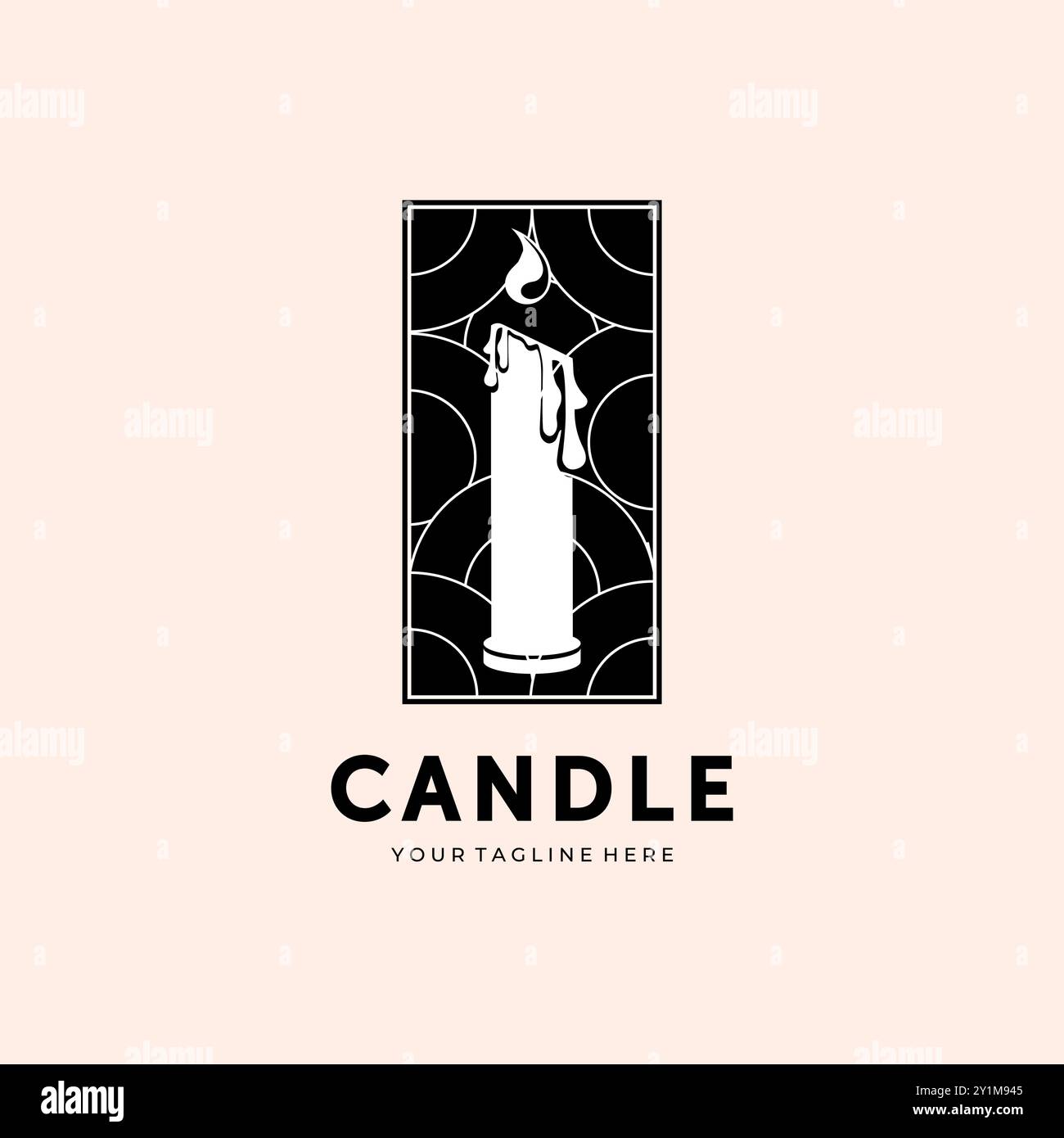Candle Logo Vector Template Illustration Design in Artistic Background ...