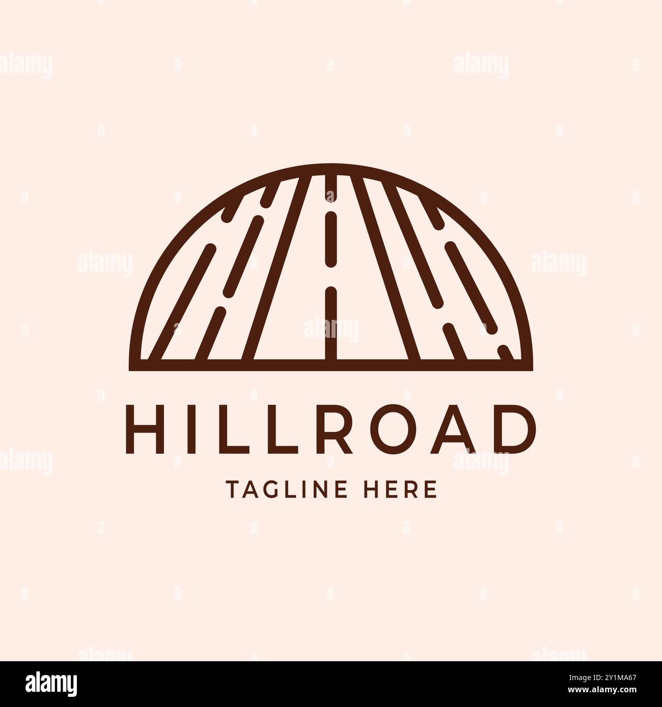 Abstract Line Art Outdoor Logo Vector Illustration Design. Highway ...