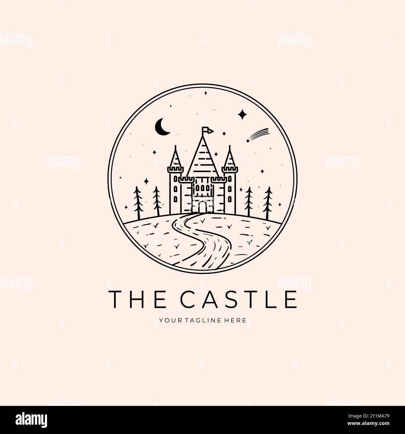 Ancient castle logo hi-res stock photography and images - Alamy