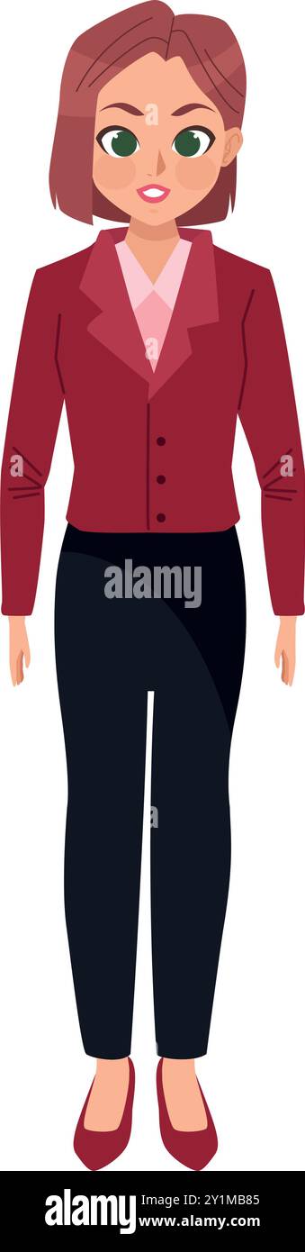 entrepreneur woman character cartoon Stock Vector Image & Art - Alamy