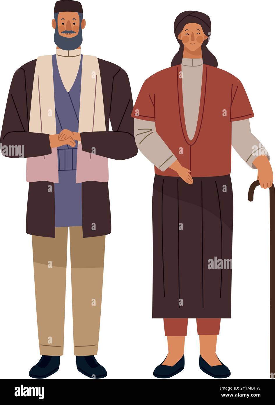 orthodox jewish man and woman Stock Vector Image & Art - Alamy